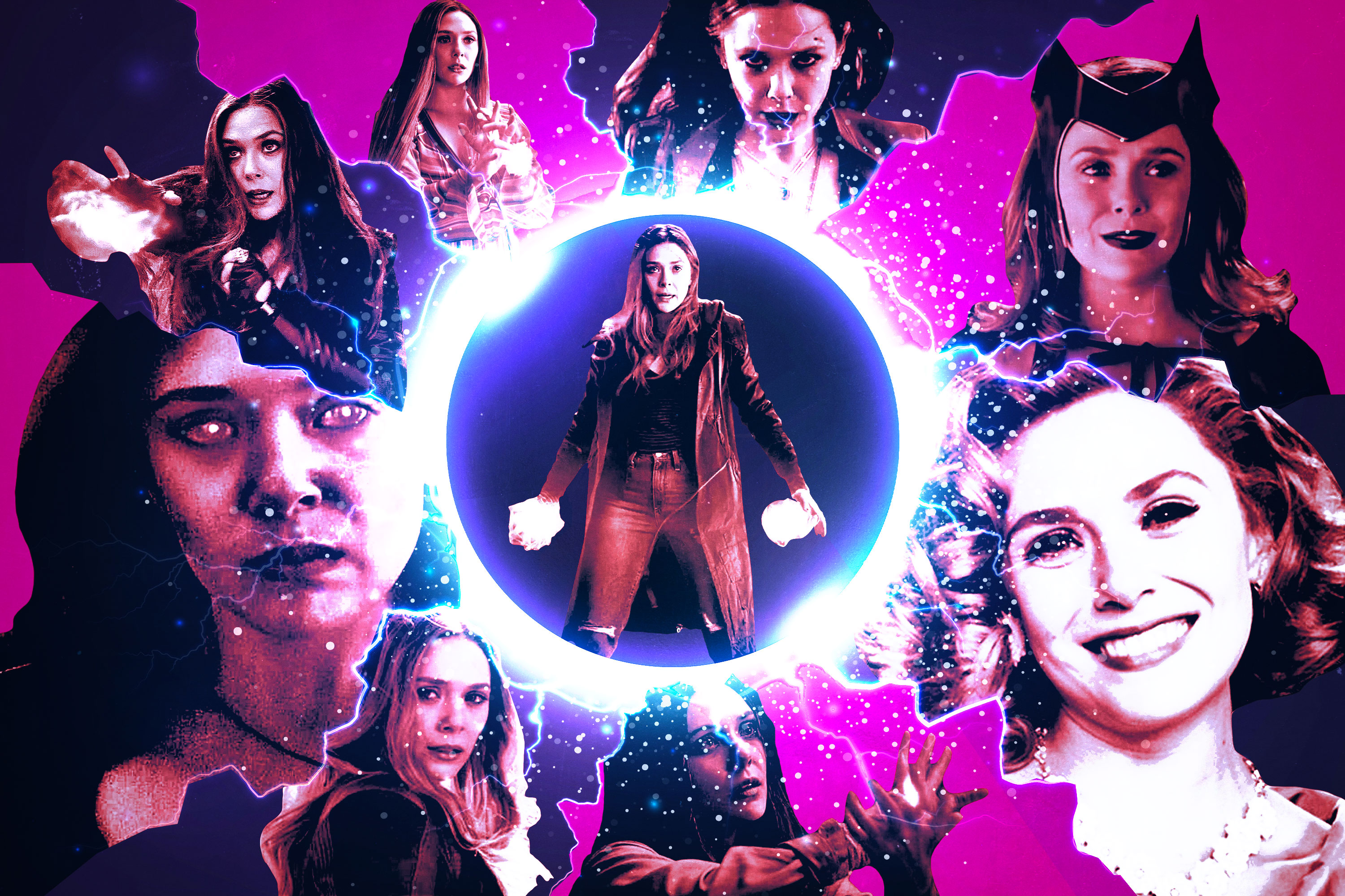 In a Universe of Black-and-White Characters, Wanda Maximoff Exists in ...